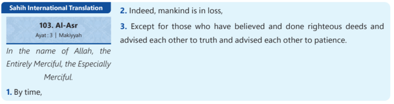 Surah Asr In English Transliteration With Video To Correct Recitation 103