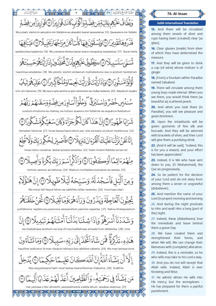 surah insan transliteration Meaning, Benefits, and How to Read 76